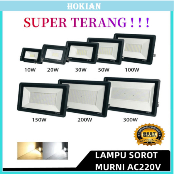 Jual LAMPU LED SOROT/LAMPU TEMBAK FLOOD LIGHT SOROT10W/20W/30W/50W/100W PUTIH/KUNING | Shopee ...