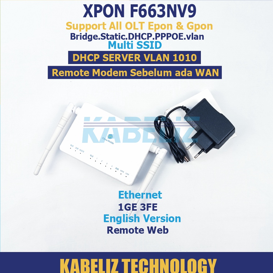 Jual ONU XPON ZTE F663NV9 SUPPORT ALL OLT EPON DAN ALL OLT GPON ONT ...