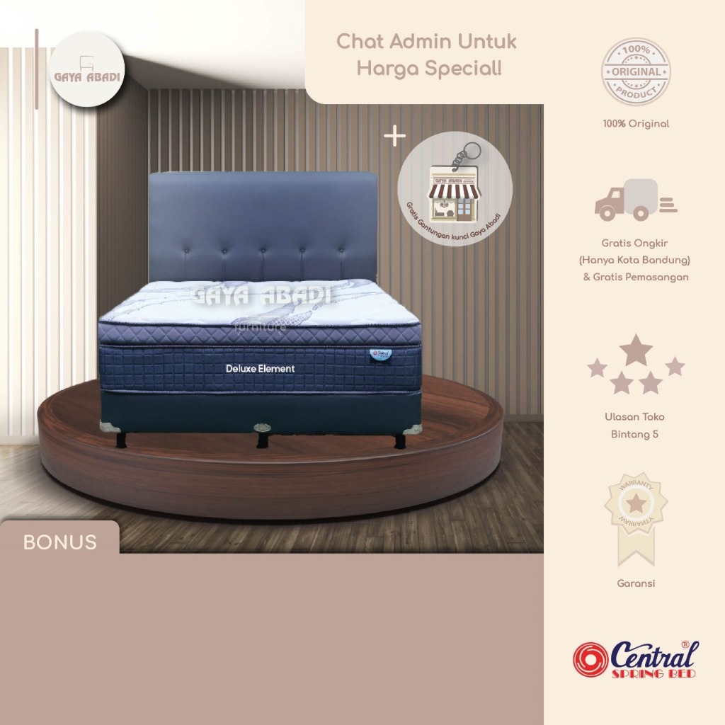 Jual Springbed Central Deluxe Element / Kasur Central Deluxe Element - Central Springbed ...