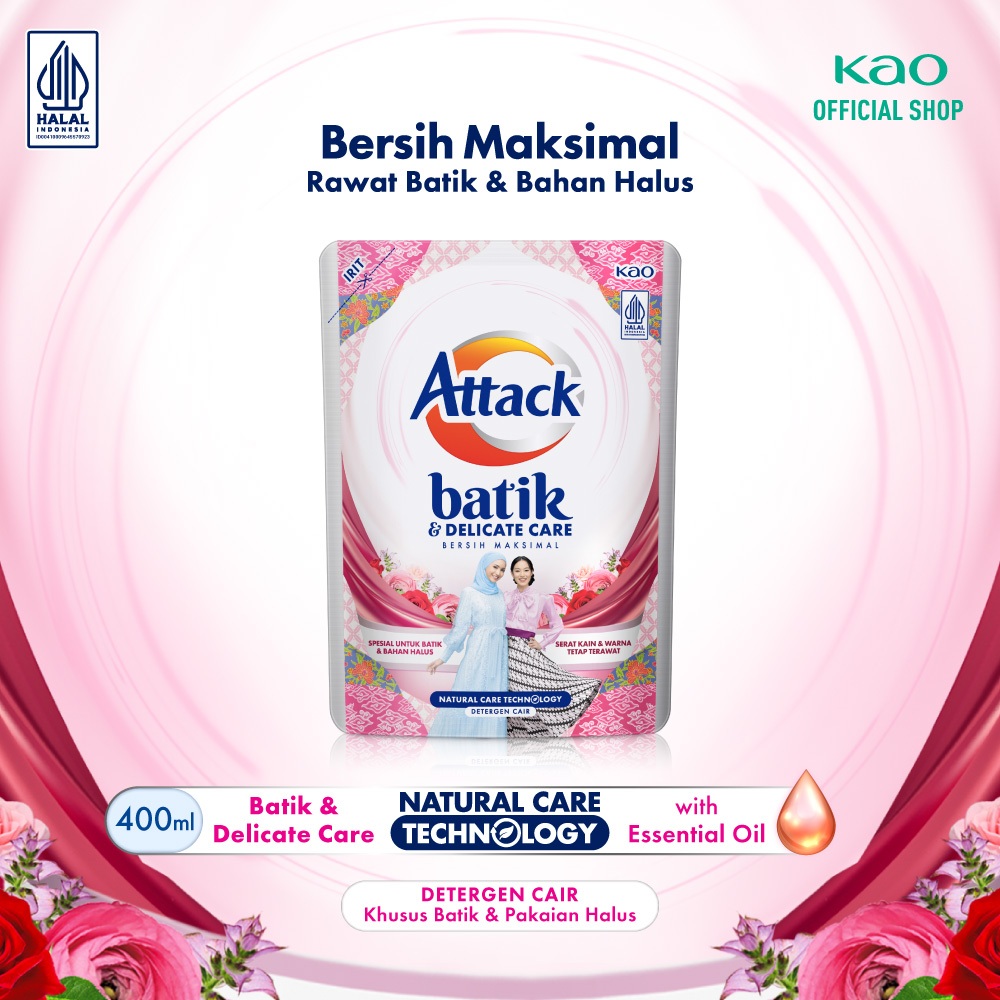 Jual Attack Deterjen Cair Batik Care Pouch 400ml | Shopee Indonesia