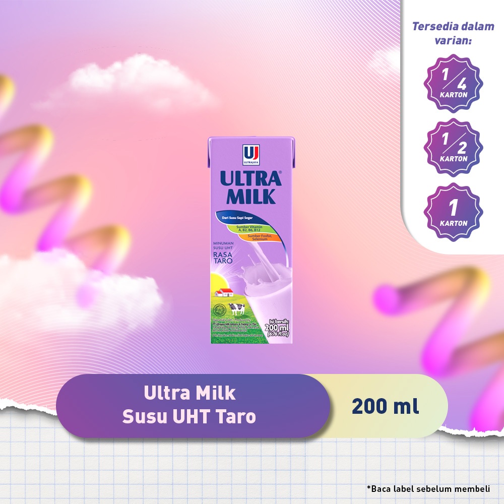 Jual Ultra Milk Taro 200 ml | Shopee Indonesia