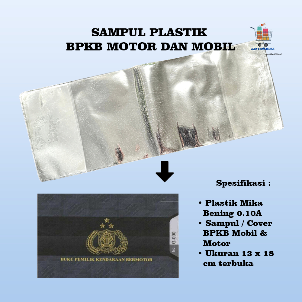 Jual Sampul Cover Plastik Mika Pelindung BPKB Motor dan Mobil - isi 1 ...