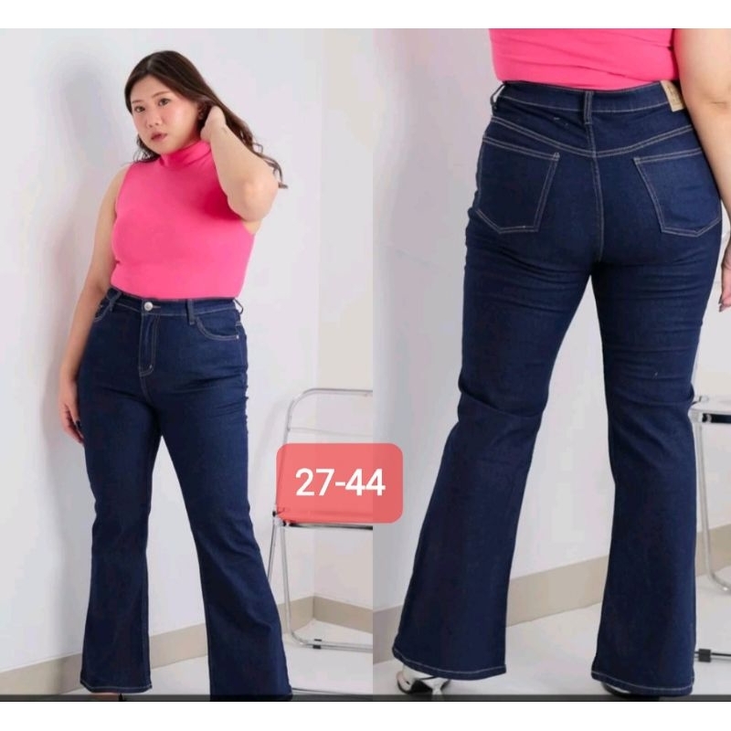 Jual warna retro celana jeans cutbray wanita highwaist loose super ...