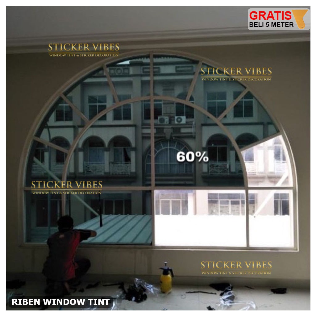 Jual Sticker Kaca Film Jendela Rumah/Gedung/Kantor Kaca Film Riben ...