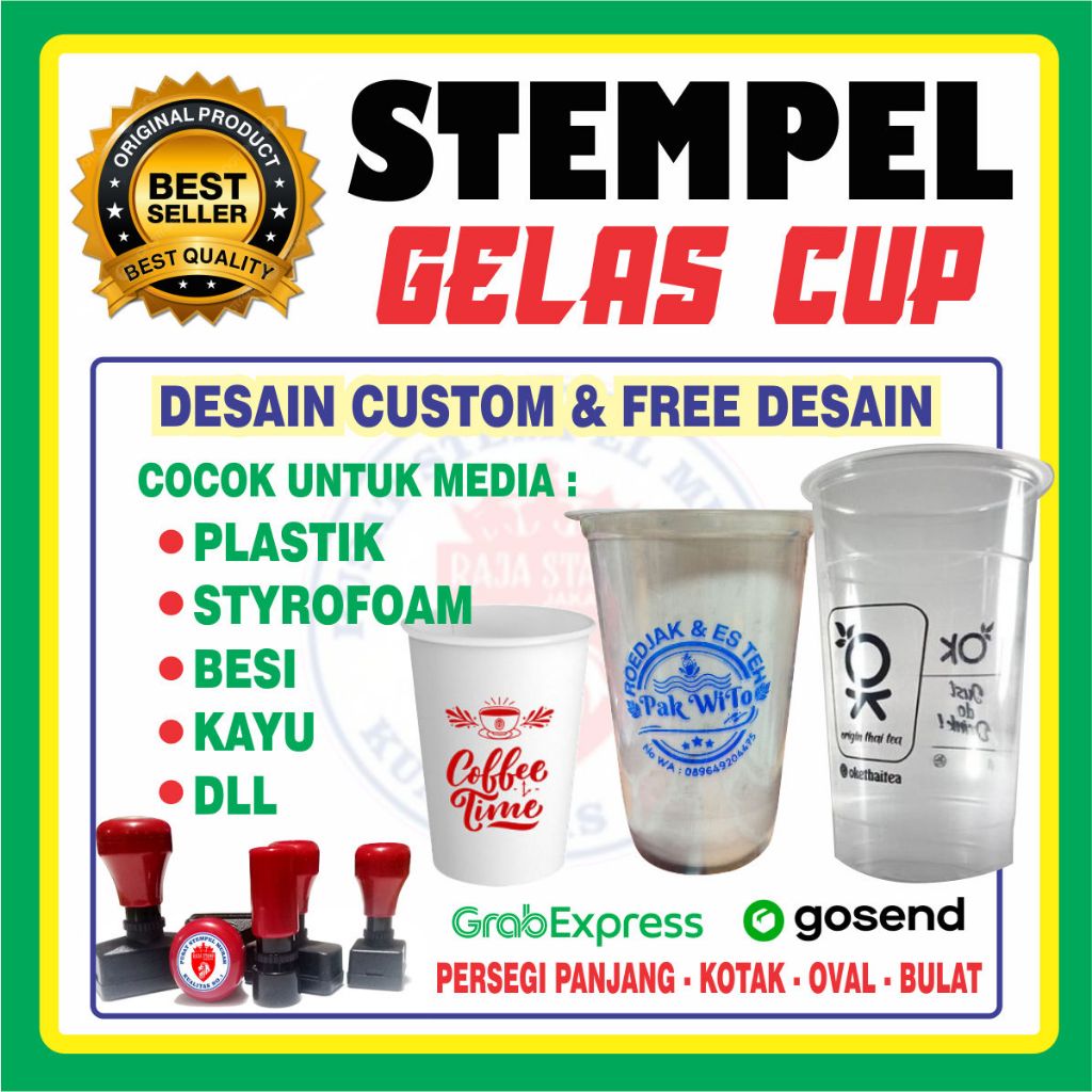 Jual STEMPEL TINTA PERMANEN CUSTOM Plastik/Sterofoam/Kayu/Besi | Shopee ...