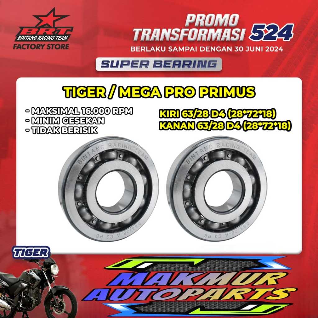 Jual BEARING KRUK AS / BEARING HIGH SPEED BRT TIGER / MEGA PRO PRIMUS (BINTANG RACING TEAM BRT ...