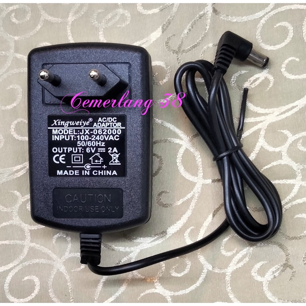 Jual AC DC Charger 6V 2A 12W CB Switching Adaptor 6 V 2 A 12 W Adapter Power Supply 6volt 2amper ...