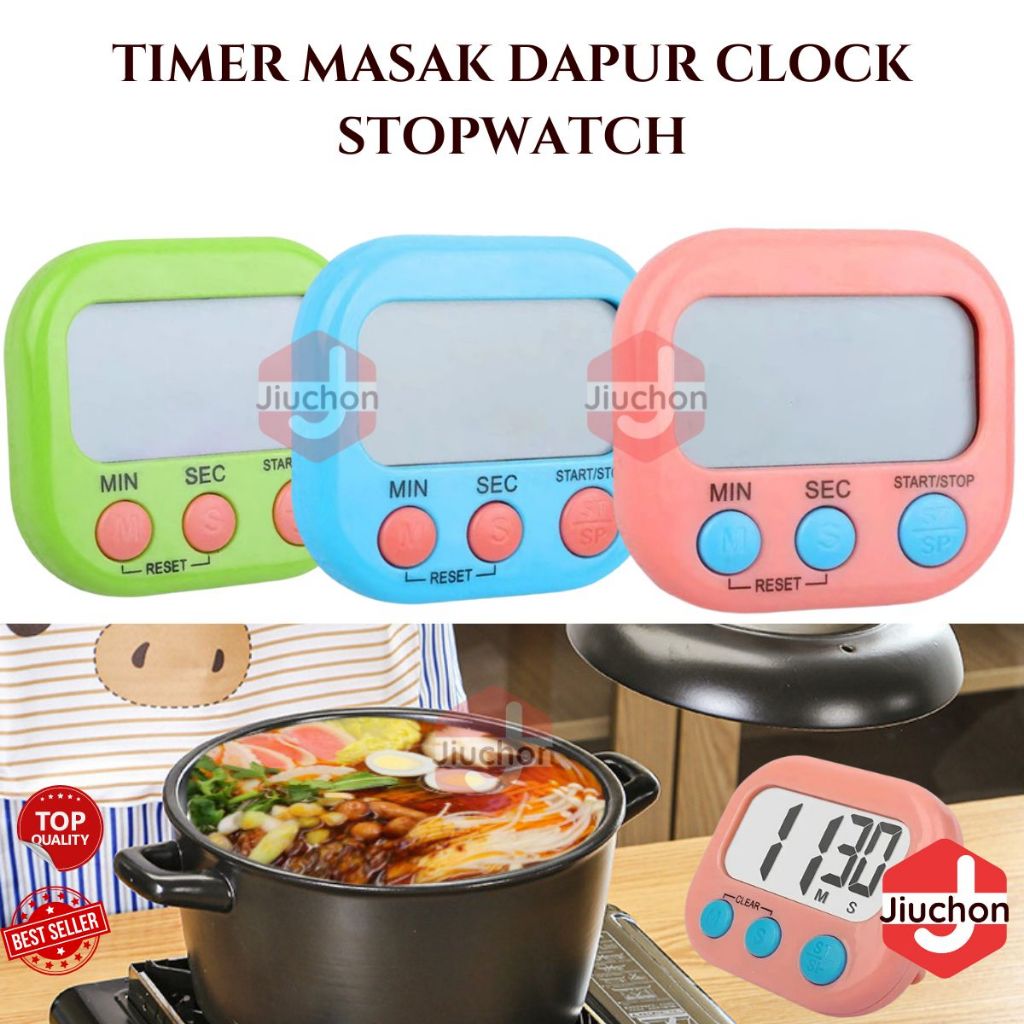 Jual JIUCHON Pengatur Waktu Masak Clock Stopwath Magnet / Alat Bantu ...
