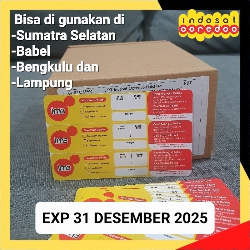 Jual Voucher kosongan indosat/im3 Voucher Zero Exp 31 Des 2025 | Shopee ...