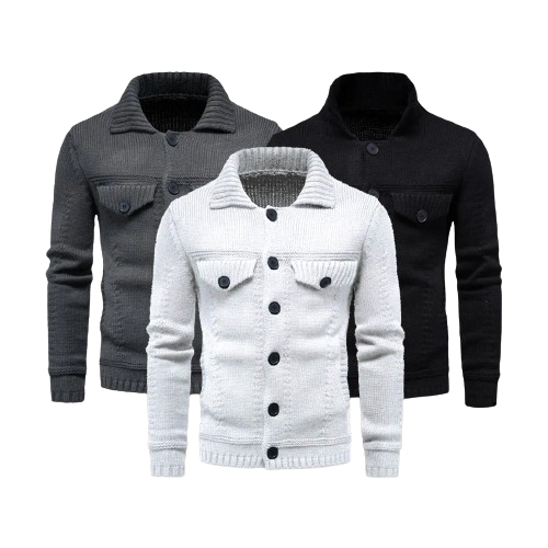 Jual Valir Richie - Jaket Knit Pria Tebal Model Sweater Rajut Cardigan ...