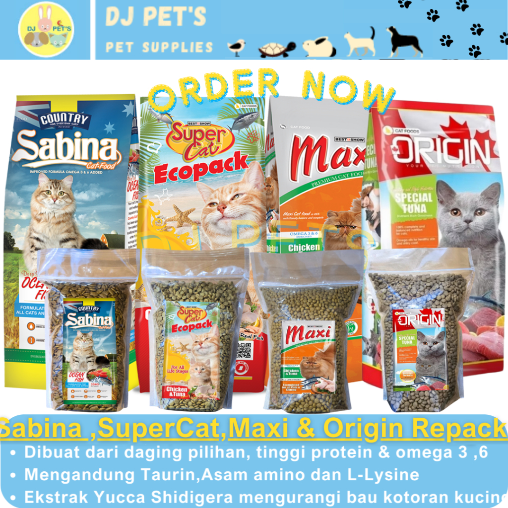 Jual Country Sabina Super Cat Origin Maxi Cat Repack 500gr dan 1 kg ...