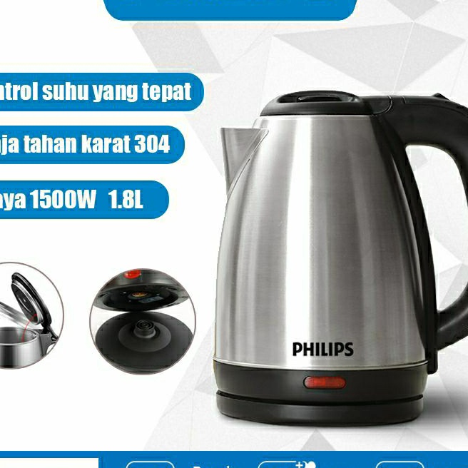 Jual Hemat Teko Philips Terjamin Bergeransi kettles Listrik 15 Watt ...