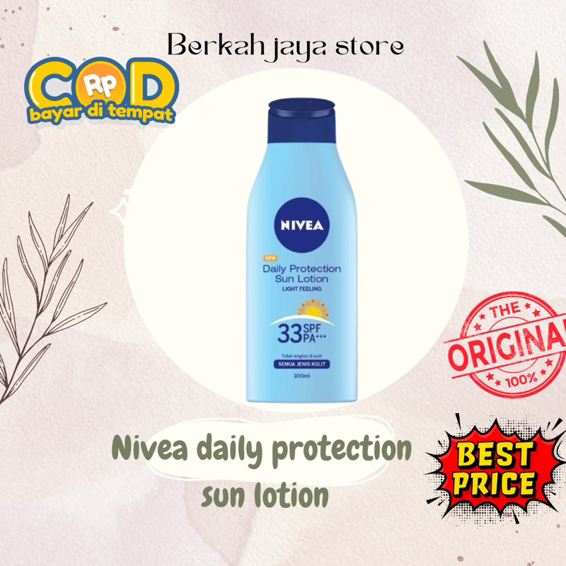 Jual NIVEA Daily protection sun lotion spf33PA+++ 100ml | NIVEA ...