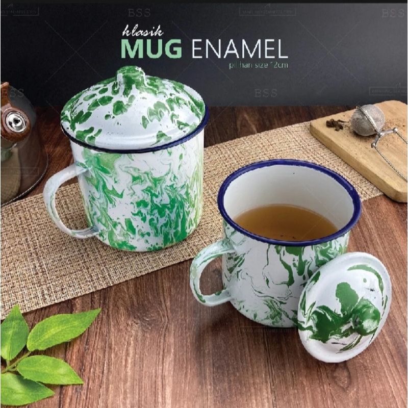 Jual Mug Jadul Motif Burik+ Tutup / Gelas Lurik 12 10 8 Cm / Cangkir ...