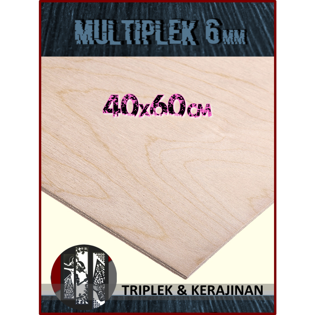 Jual Triplek 6mm 40x60 cm | Kualitas Premium Multiplek|Plywood (6 mm 40 ...