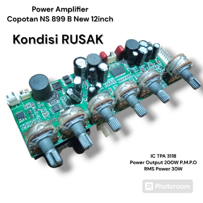 Jual Power Amplifier IC TPA 3118 200W PMPO RMS 30W Kondisi RUSAK Perlu ...