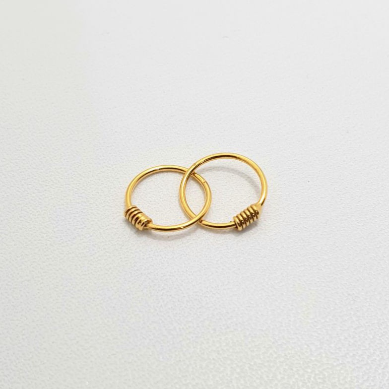 Jual KODE K24B Anting Ring Bayi Emas Muda Model Per 14 Gram | Shopee ...