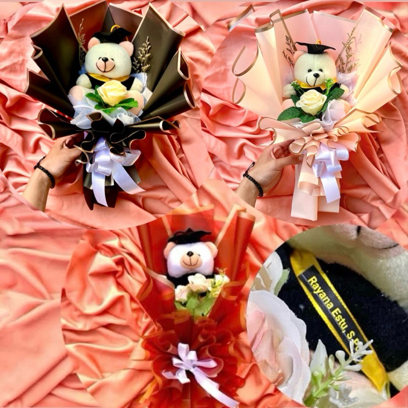 Jual Buket/Bouquet/bucket Tedy bear flower bisa request nama gelar ...