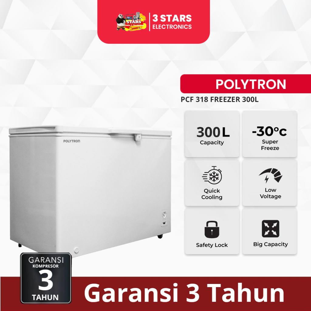 Jual Chest Freezer Polytron PCF 318 (300L) | Shopee Indonesia