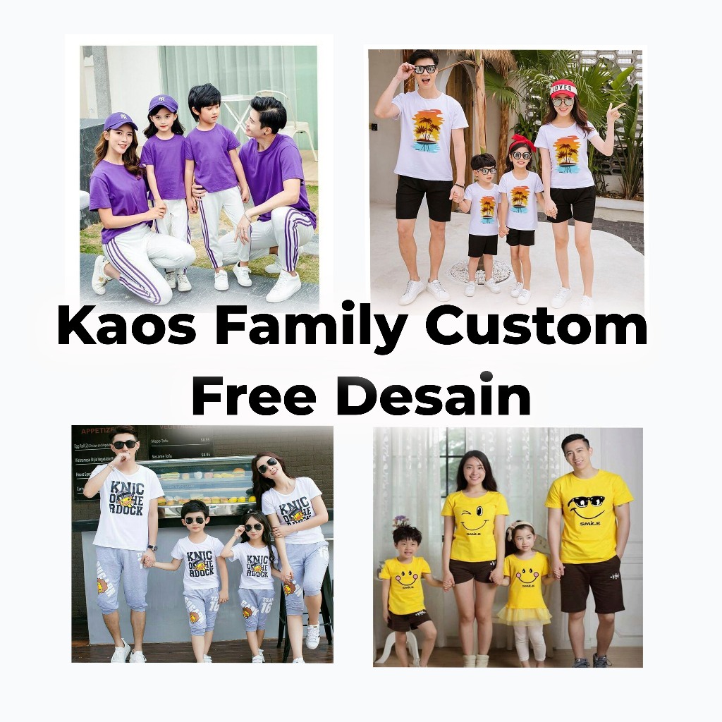 Jual FREE DESAIN Kaos Family Custom Sablon Kaos Keluarga Kaos Seragam ...