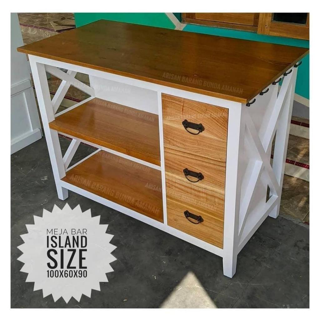 Jual Meja Kitchen Island Table Stacking | Meja Dapur Island | Meja Rak ...