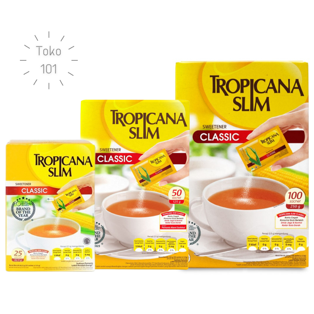 Jual Tropicana Slim Sweetener Classic 50 Sachet - Pemanis untuk Bantu ...