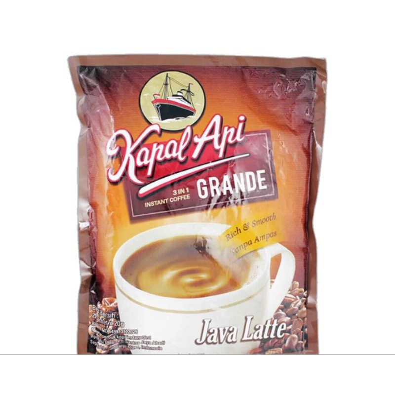 Jual kapal api grande java latte 20 sachet | Shopee Indonesia