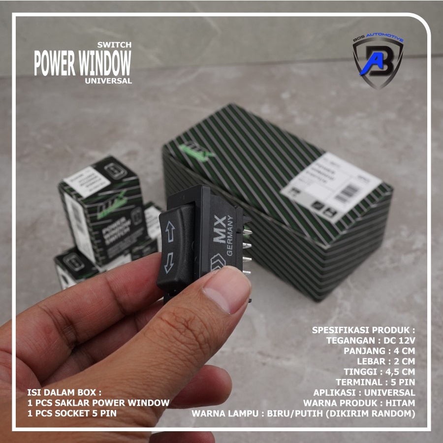 Jual Switch Saklar Power Window Universal + Soket | Shopee Indonesia