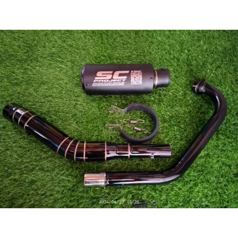 Jual Knalpot Racing Sc Project Full Black Doff Hitam Pnp Cb150R Old Xsr ...