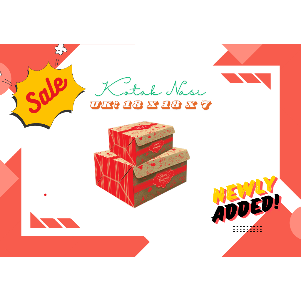 Jual Kotak Nasi 18 x 18, Snack Box 18 x 18, Box Kue/ Nasi, Tebal 300 ...