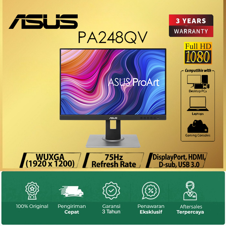 Jual Monitor LED ASUS ProArt Display PA248QV - Full HD 75Hz 24" Inch ...