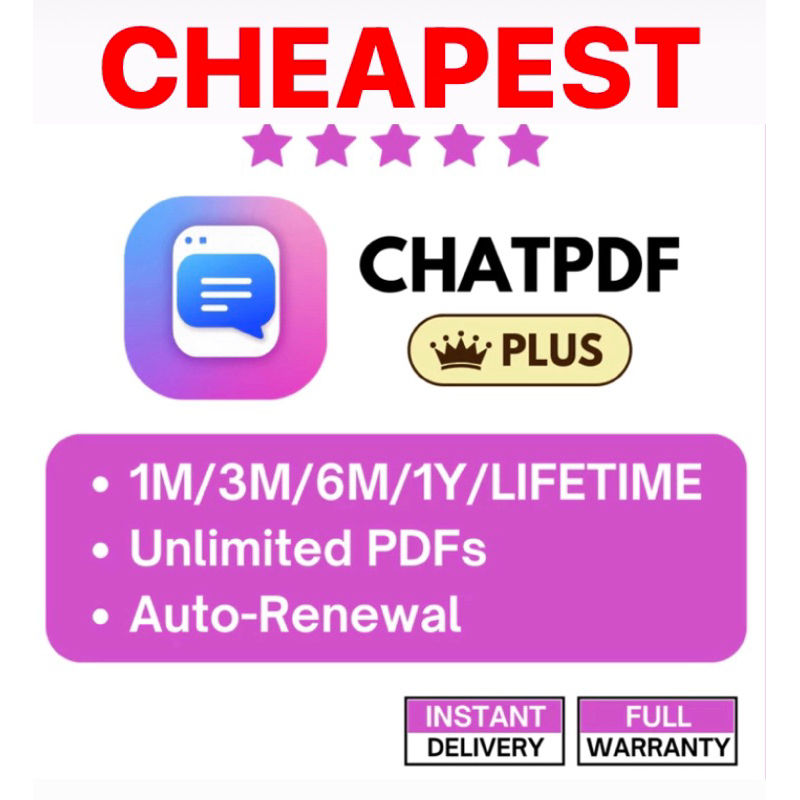 Jual 𝐂𝐡𝐚𝐭𝐏𝐃𝐅 𝐏𝐥𝐮𝐬 | PDF AI | Summarise PDF & Answer Questions | Upload PDF | Chat with PDF ...