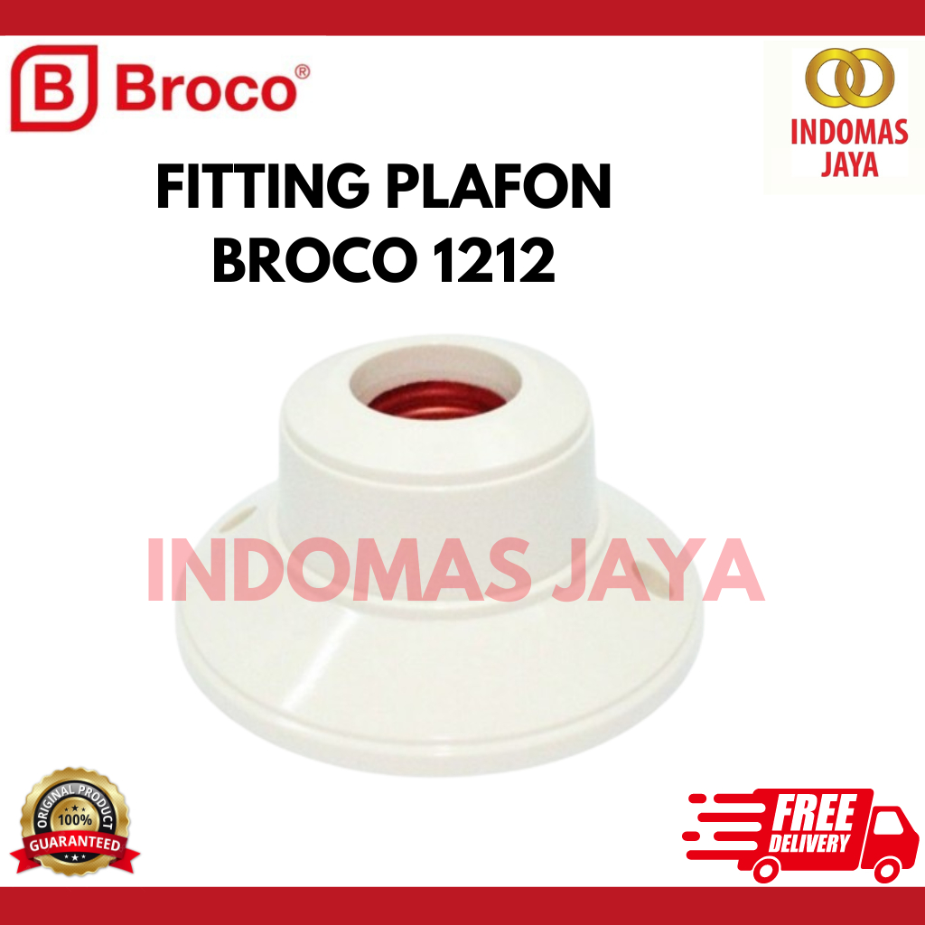 Jual Broco Fitting Lampu Plafon Bulat 1212 White E27 Ceiling Lamp ...