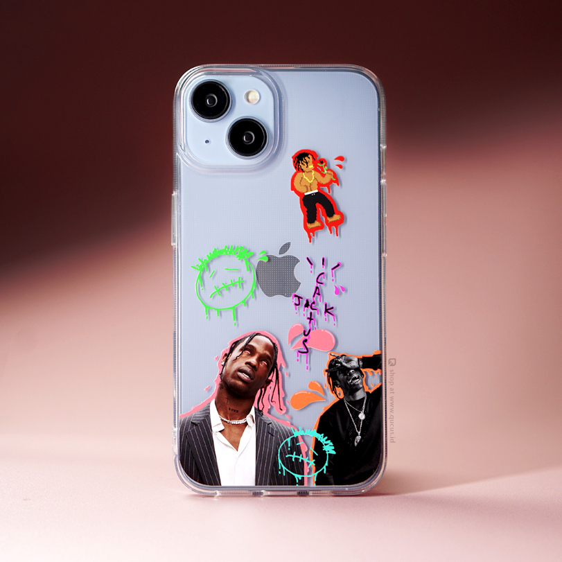 Jual iPhone Case Travis Splash by Qucus, Ready semua Seri iPhone 8 X Xr 11 12 13 14 15 16 Pro ...