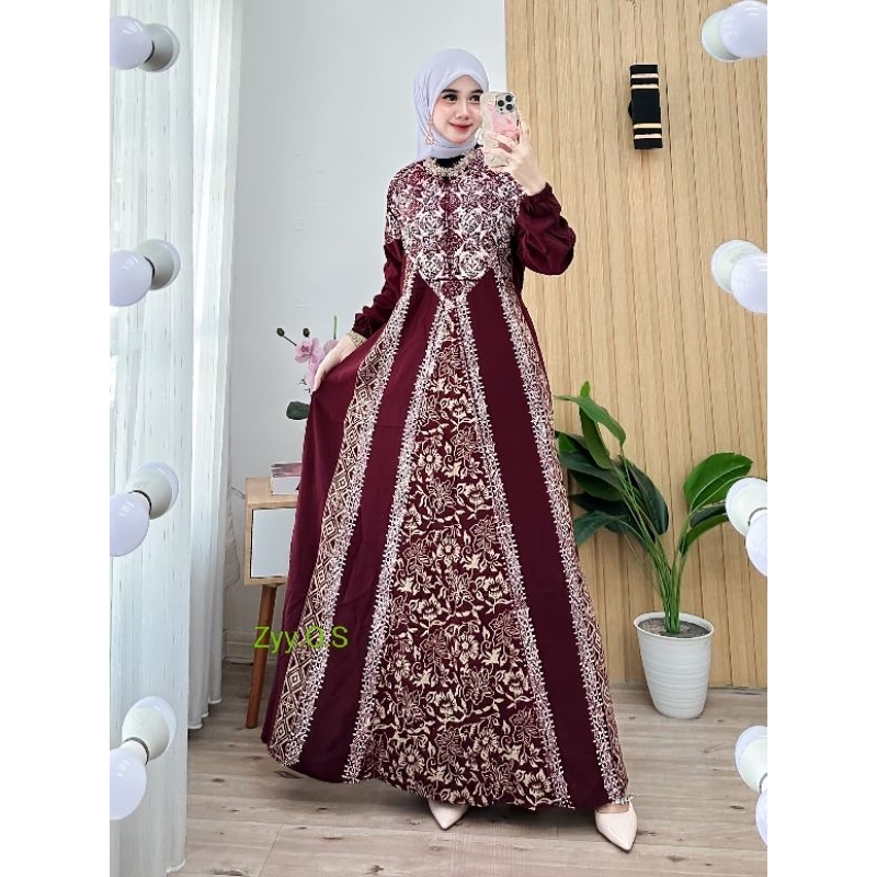 Jual Gamis Rayon Twill Ori Gamis Batik Busui Terbaru Gamis Rayon Premium | Shopee Indonesia