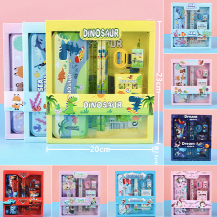Jual Stationary Set 7 in 1 Karakter 8015 / Paket Kaleng Pensil Alat ...
