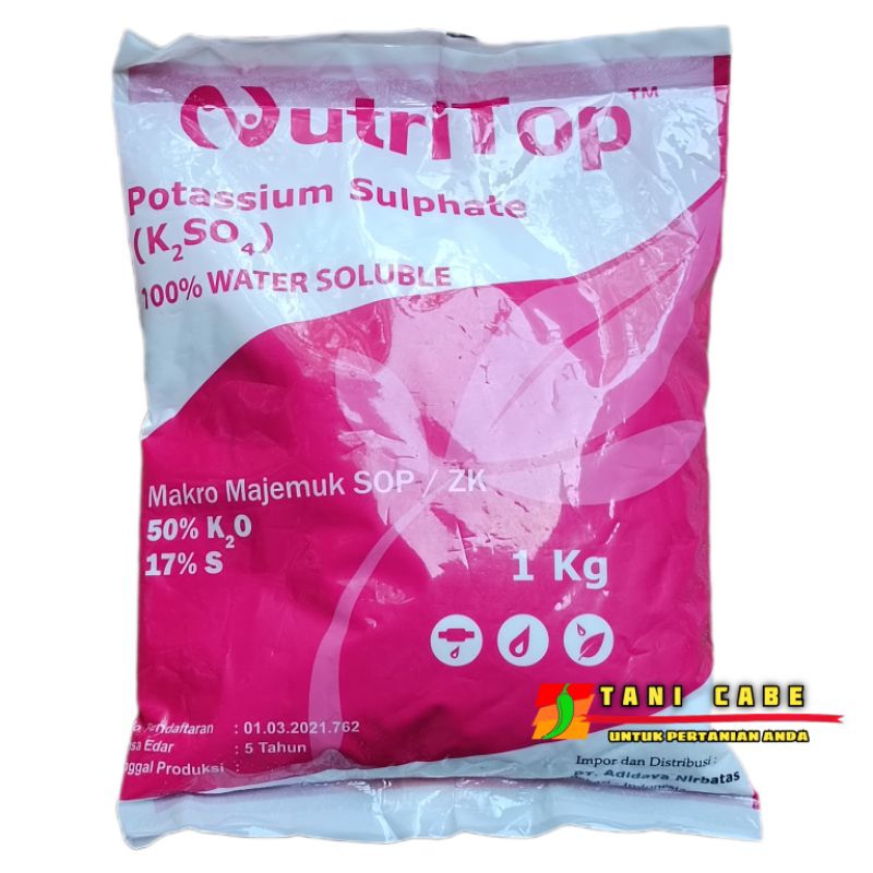 Jual PUPUK NUTRITOP SOP MERAH 1KG KALIUM UMBI DAN BUAH | Shopee Indonesia