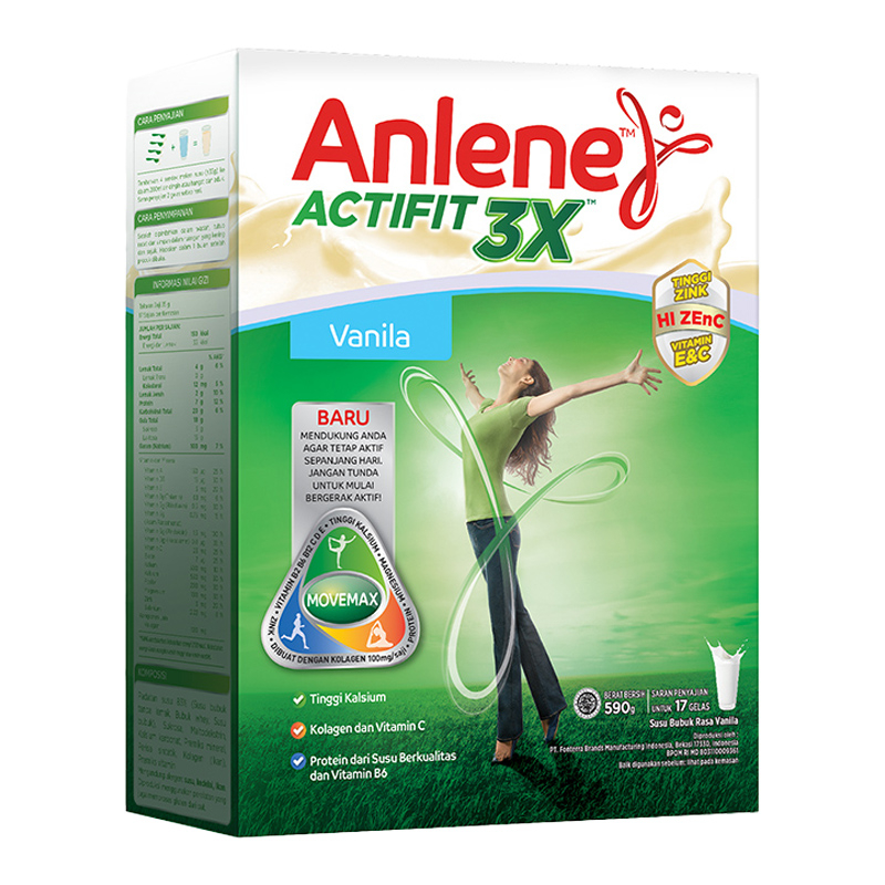 Jual Anlene Actifit 3X Vanilla 240 g | Shopee Indonesia