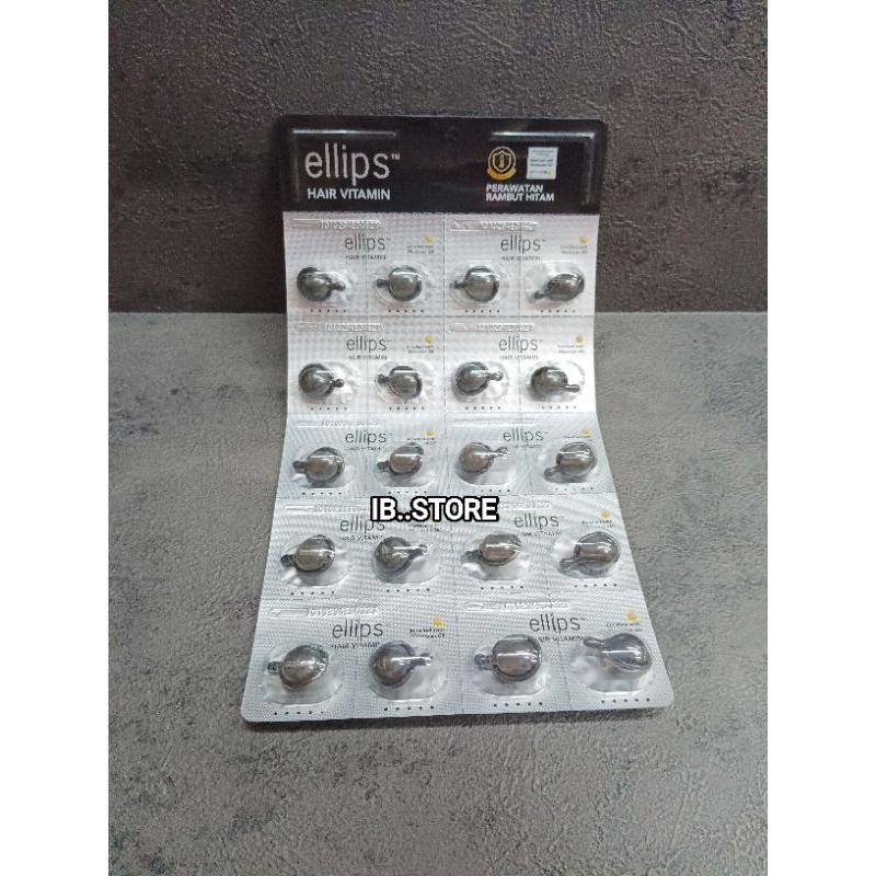 Jual ELLIPS VITAMIN RAMBUT HITAM ISI 20 EXP 2027 ( 1 PAPAN / 20 PCS ...