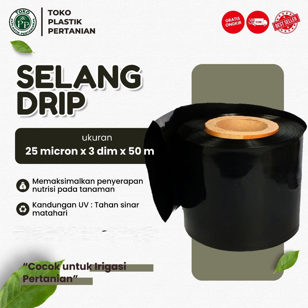 Jual Selang Drip 25 micron 3 dim 50 meter - 3inch | Shopee Indonesia