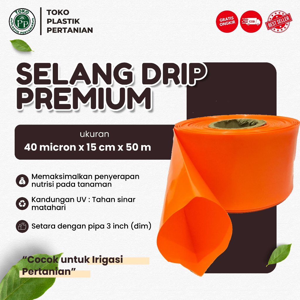 Jual Selang Drip Premium 40 micron 3 dim 50 meter - Pipa 3 inch ...