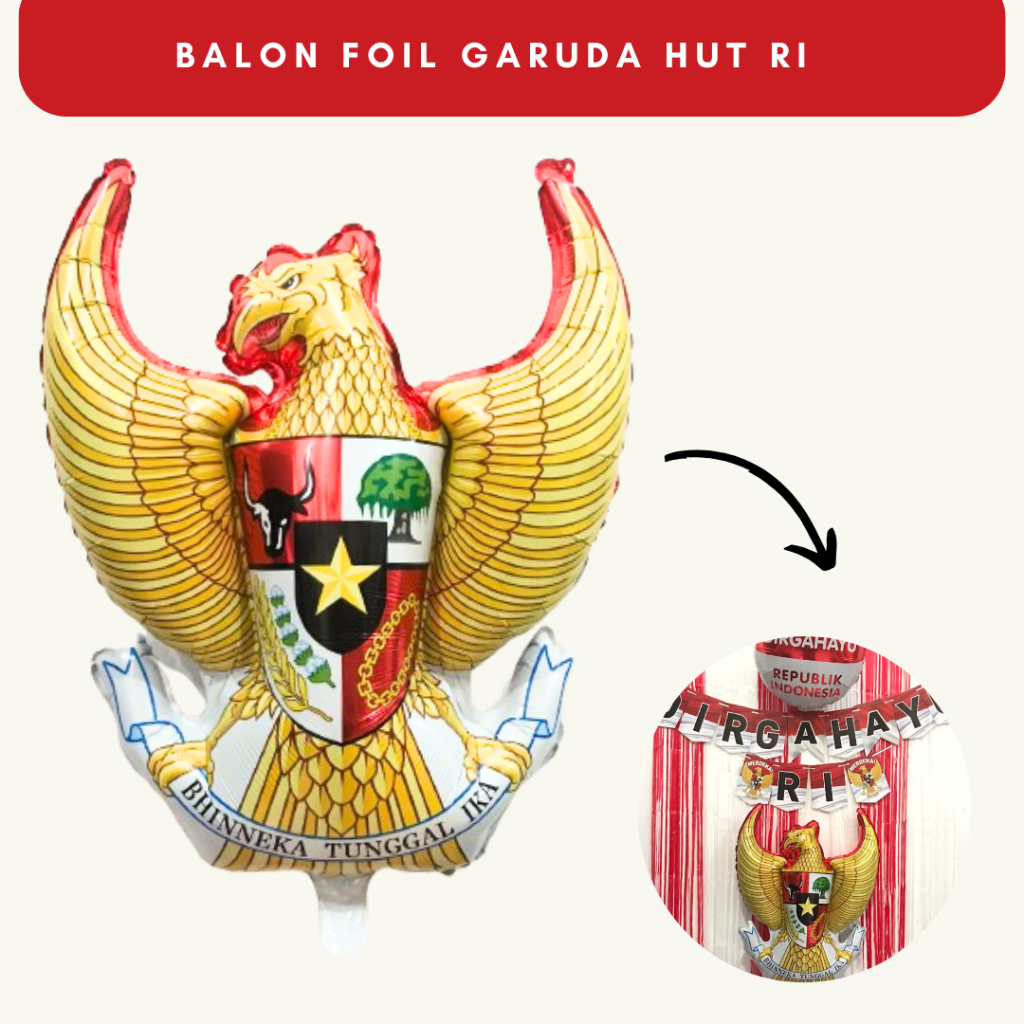 Jual Balon Foil Garuda HUT RI 17 Agustus Dirgahayu RI | Shopee Indonesia