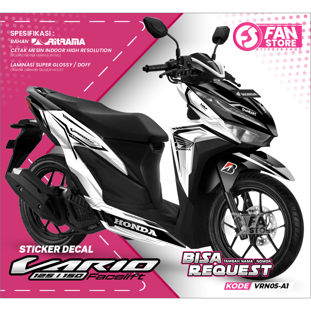 Jual Sticker Decal Honda All New vario Matrix Gold - Sticker Motor ...