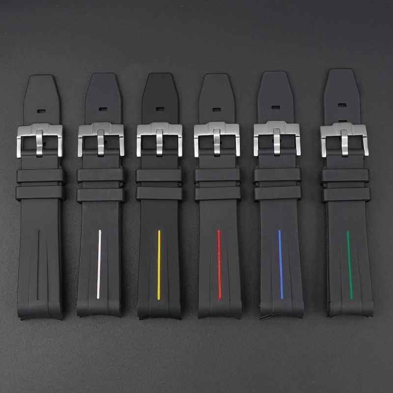 Jual Strap Tali Jam Tangan Rubber Curved 20mm Tali Jam Tangan Omega ...