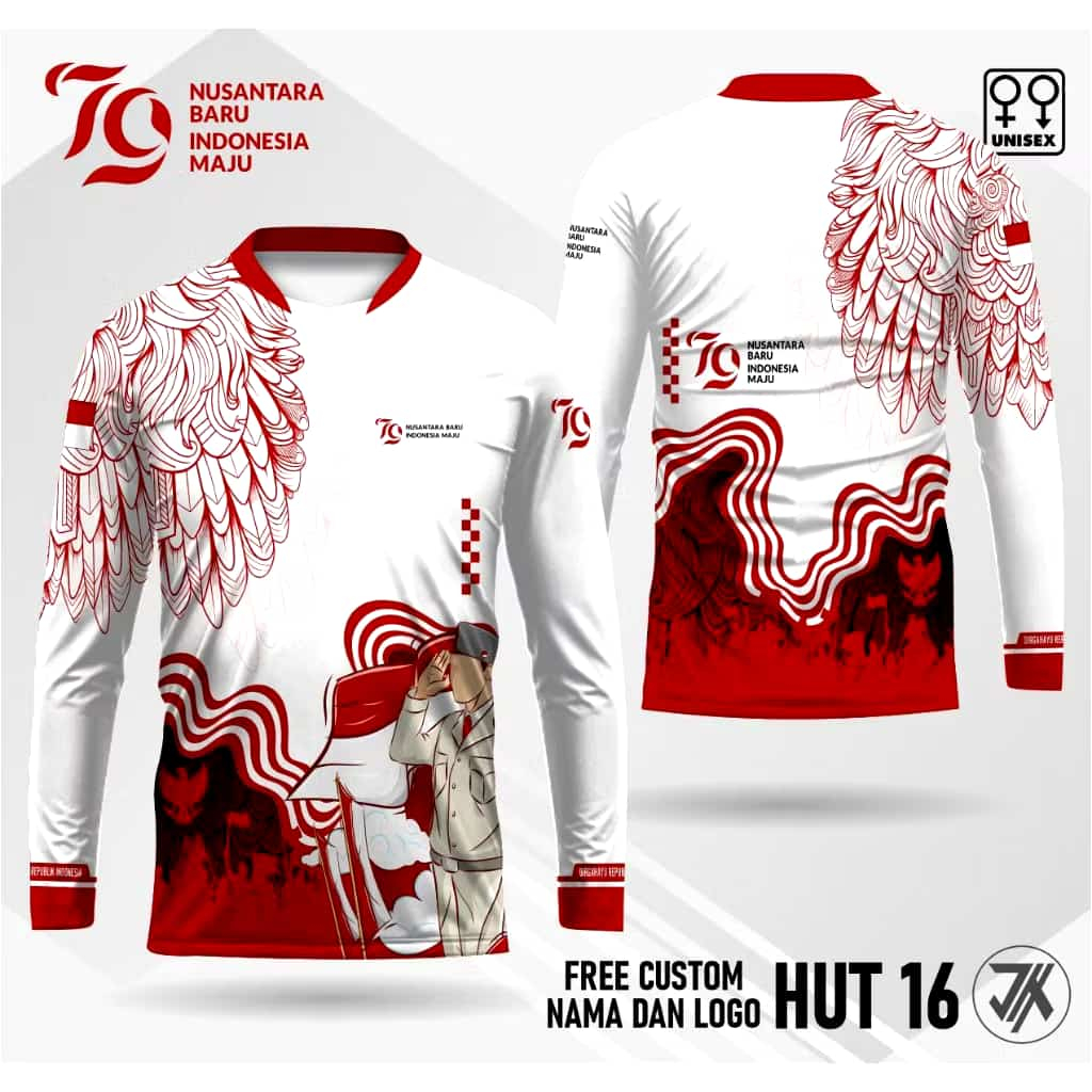 Jual Tshirt Jersey Panjang HUT RI 79 Kaos Panjang Jersey 17 Agustus Jersey HUT RI Ulang Tahun 79 ...