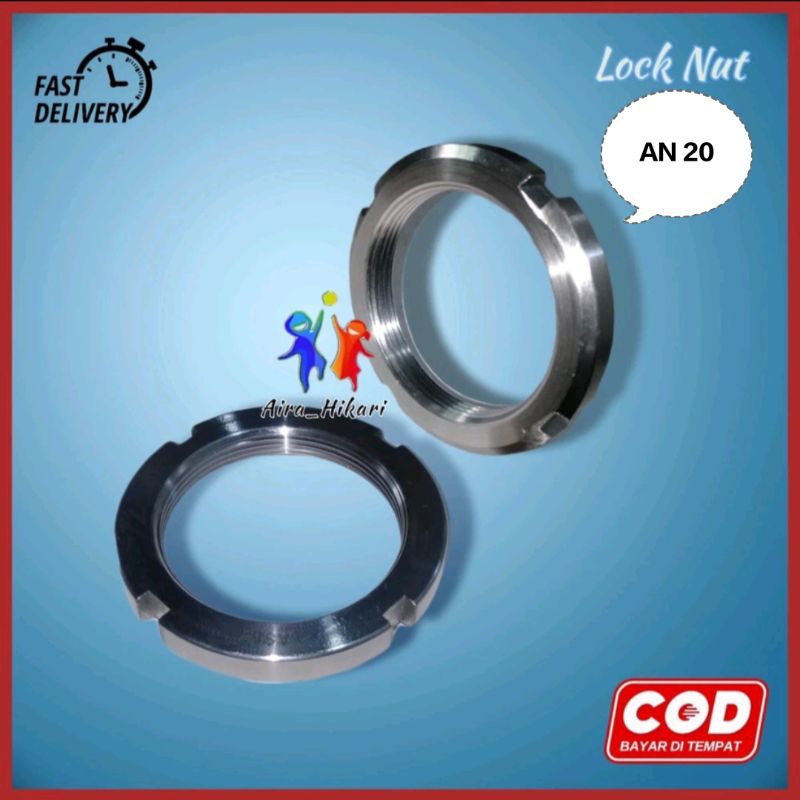 Jual Mur Lock Nut AN 20 ASB ( untuk as drat 100 mm ) | Shopee Indonesia