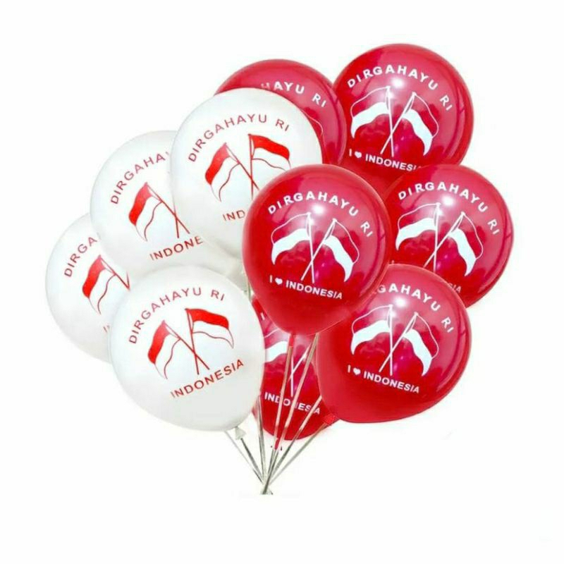 Jual Balon lateks merah putih bendera kemerdekaan hut ri baloon balloon ...