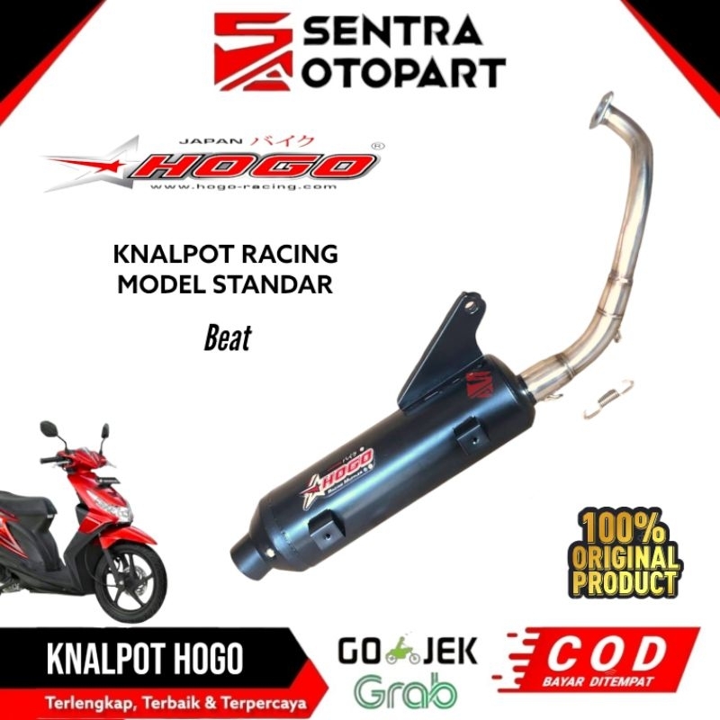 Jual Knalpot model standar racing beat scoopy karbu karburator leher stainless steel full hogo ...