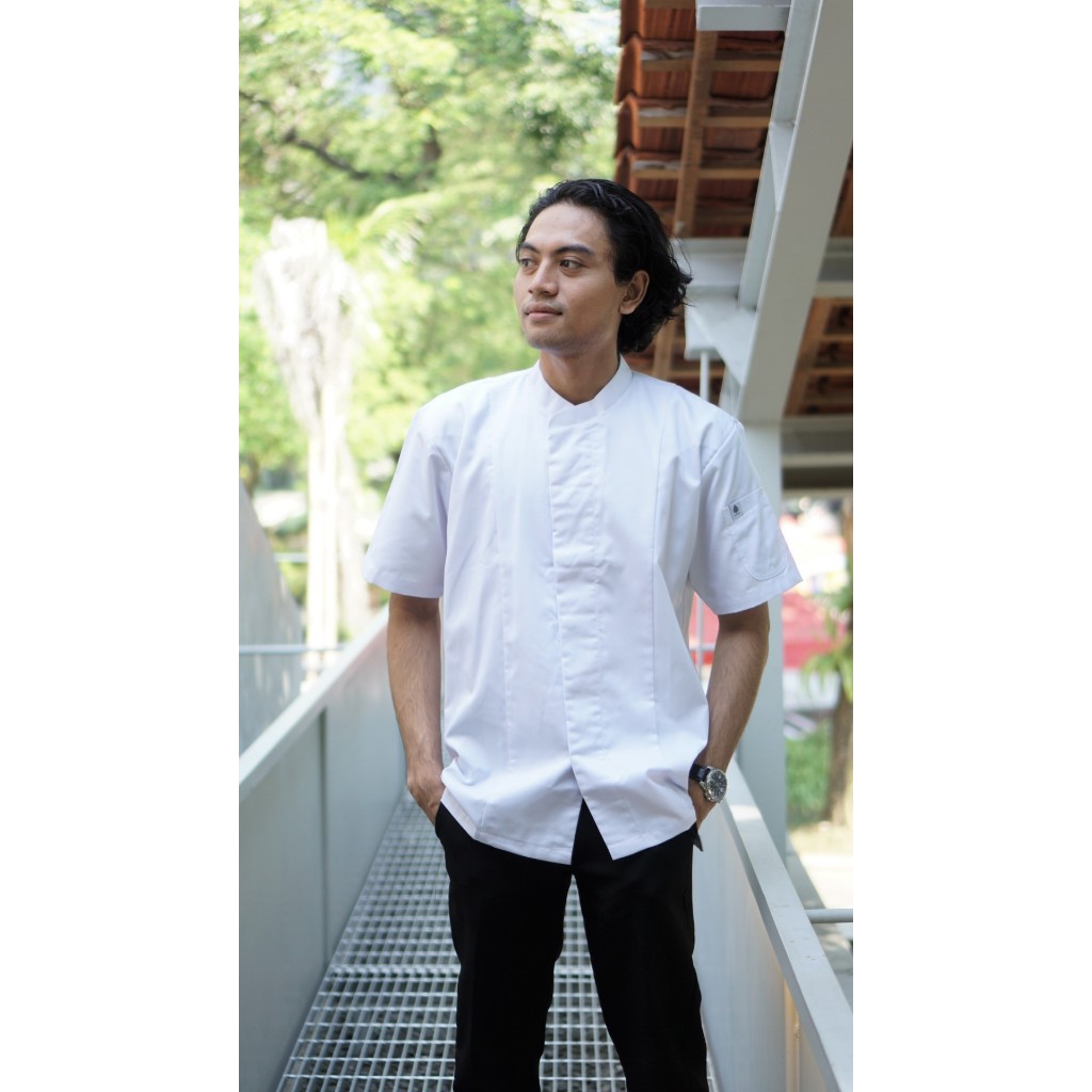 Jual New York Chef Jacket Short Sleeves / Aksara Chef Jacket / Baju ...