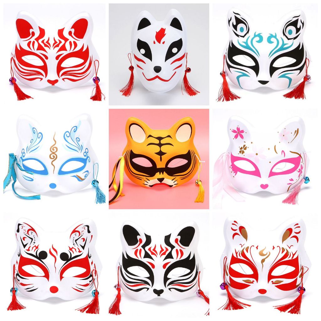 Jual topeng anime cosplay kitsune japanese rubah bunsakai anbu rubah ...